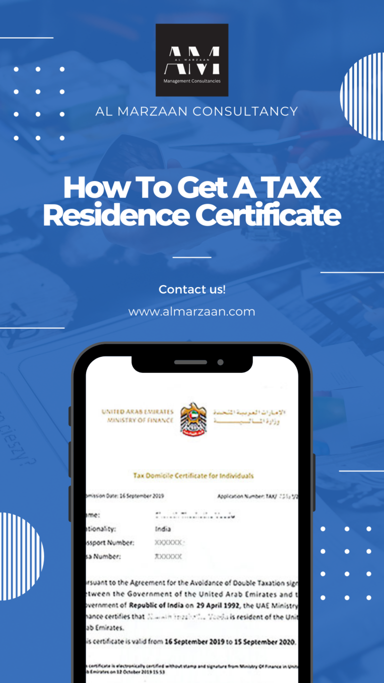 Tax Residency Certificate UAE – Al Marzaan Global Consulting